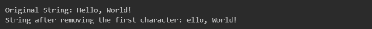 Python Remove First Character From String Tutor Python 6777