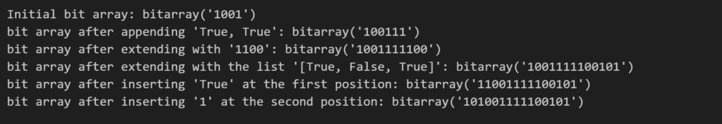 Bitarray In Python Tutor Python